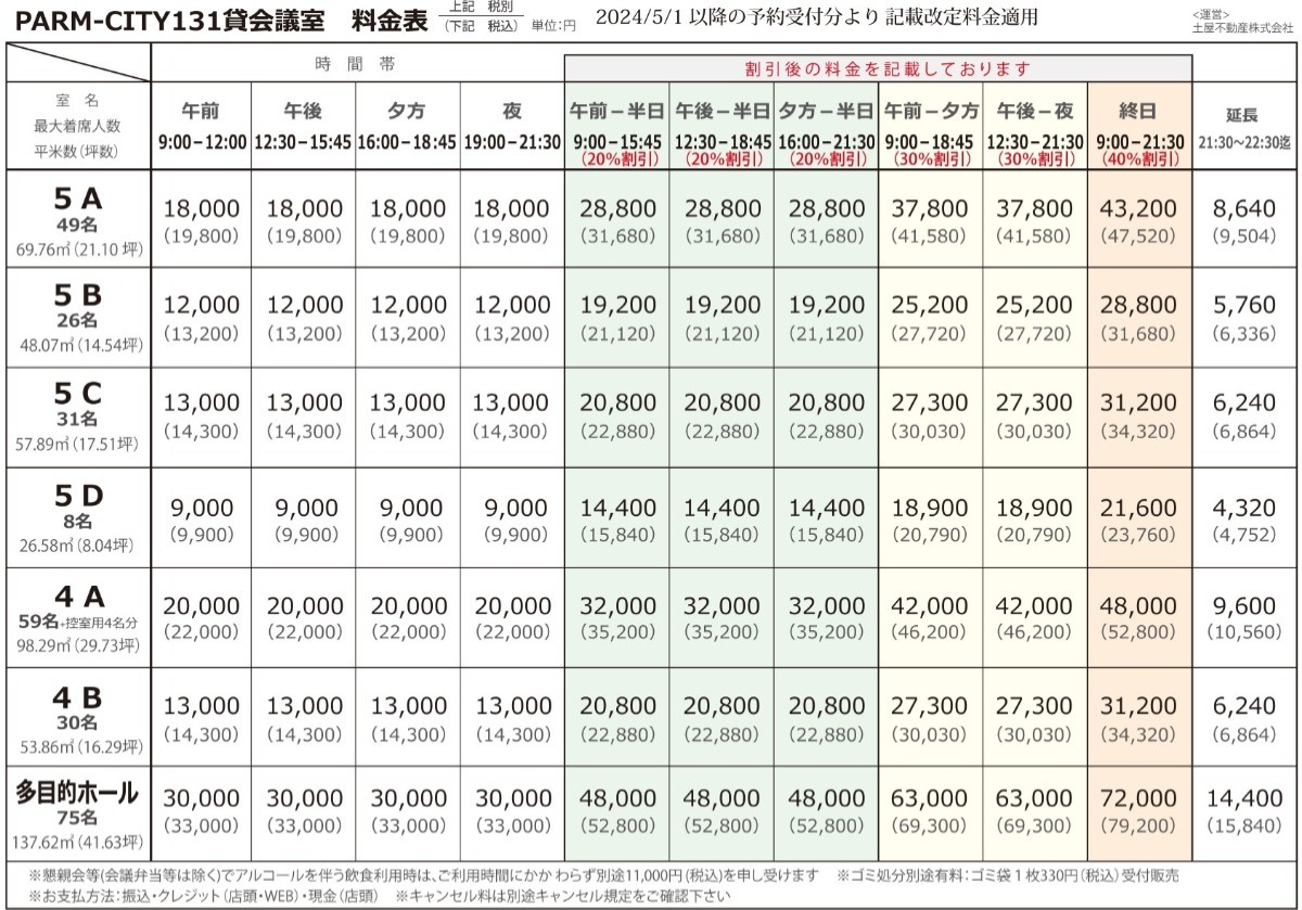 Room5C - 仙台PARM-CITY131貸会議室｜ 土屋不動産｜仙台のアーケード内に立地